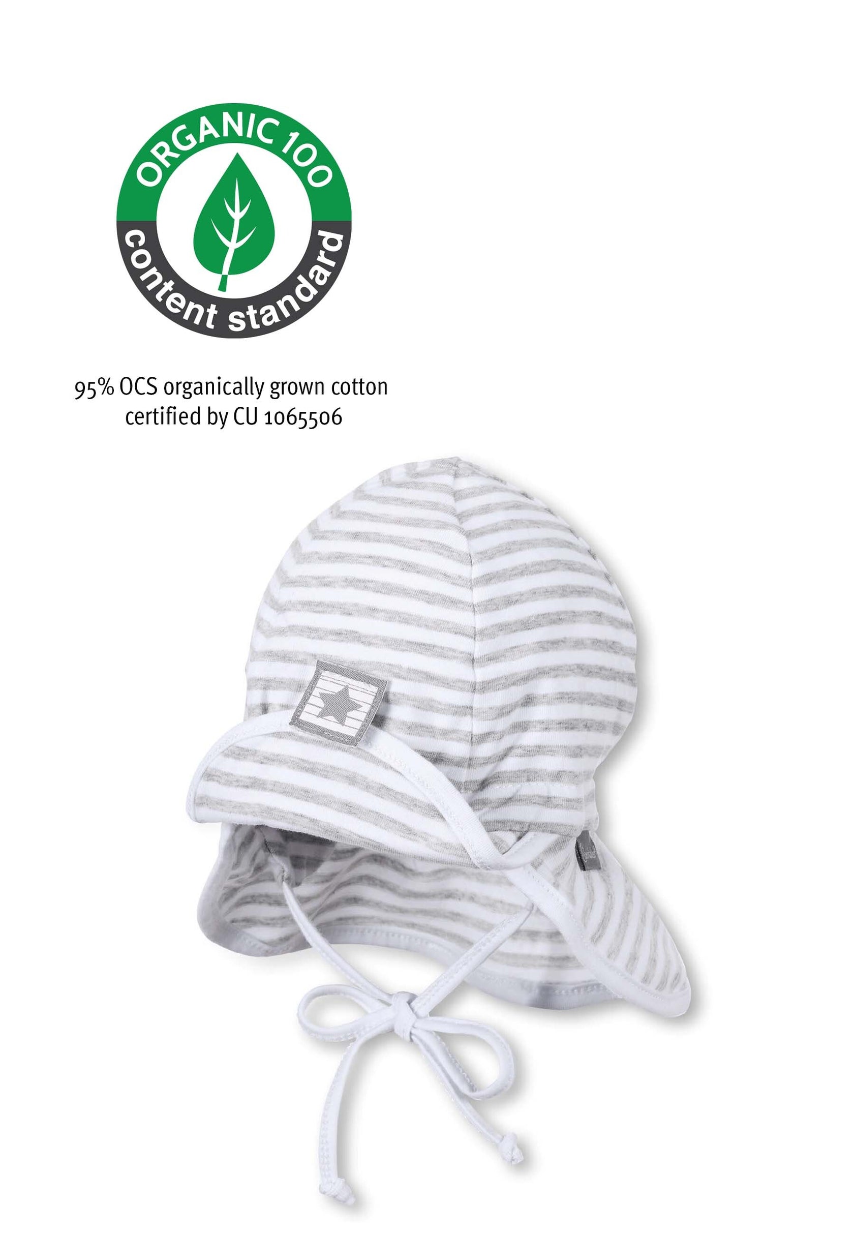 OCS Hat with visor and neckflap, navy and white ★ | sterntaler.com