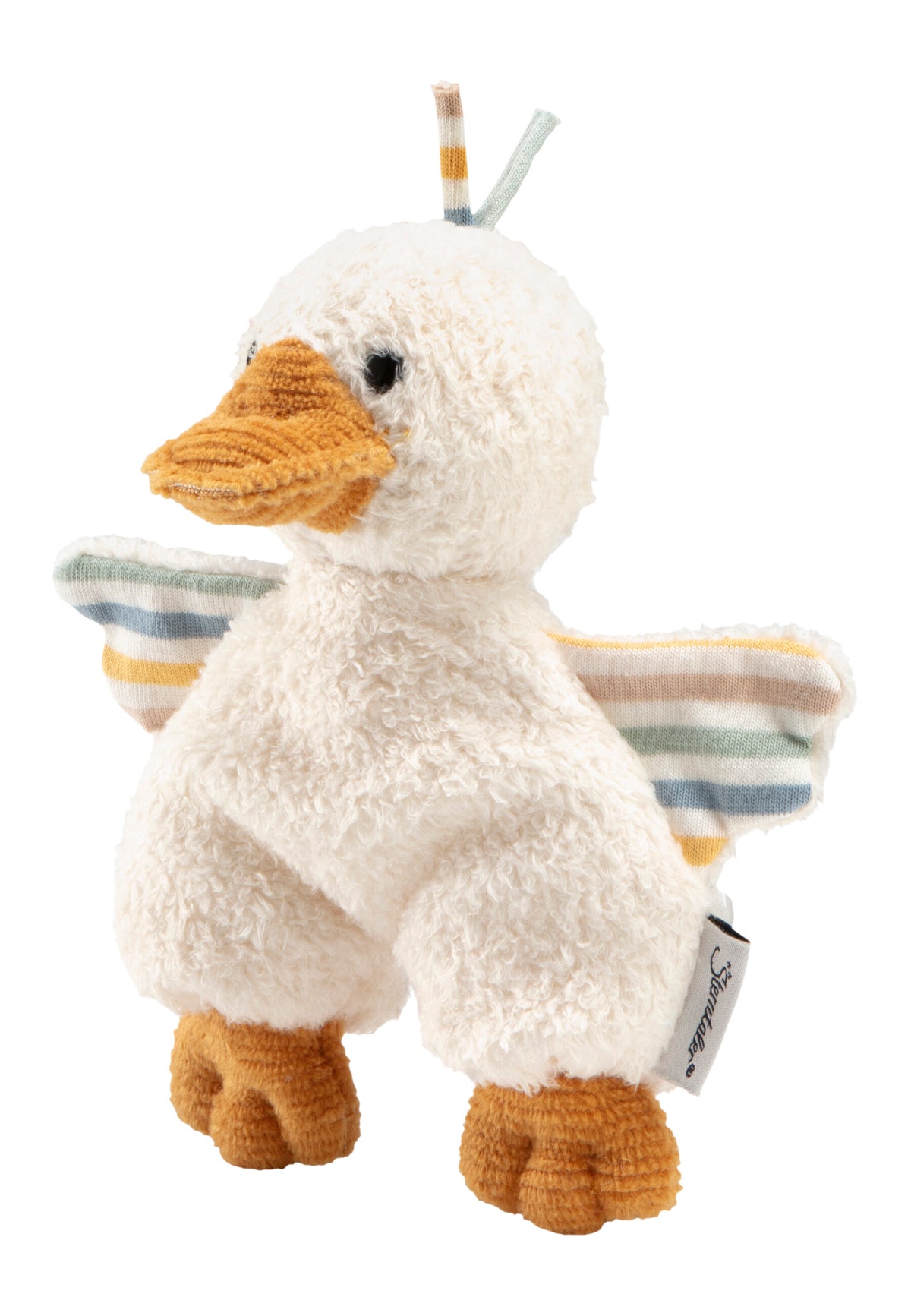 Cuddly Toy Duck Edda in Cream White, with Rattle ★ | sterntaler.com