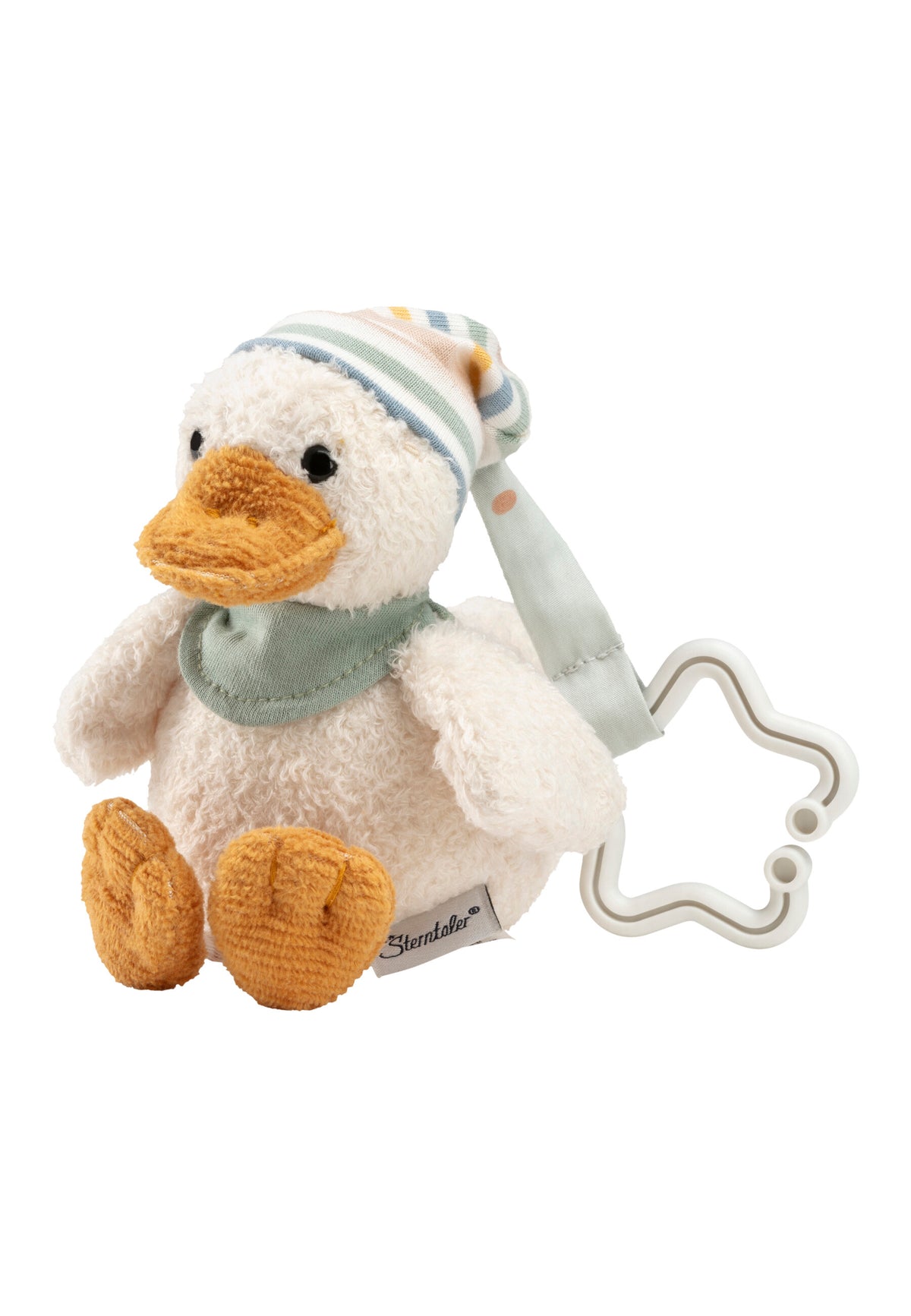 Hanging Toy Duck Edda in Cream White ★ | sterntaler.com