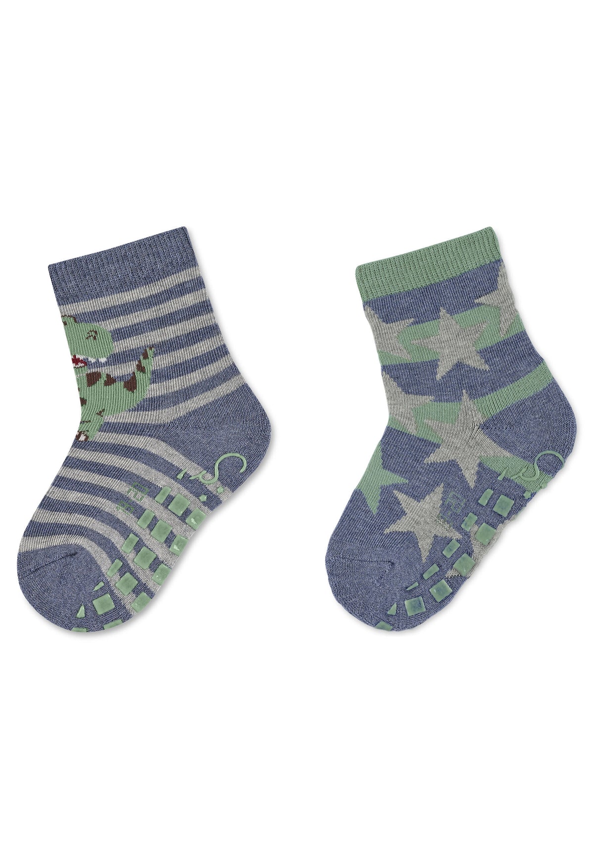 ABS socks 2-pack T-Rex and stars ★ | sterntaler.com