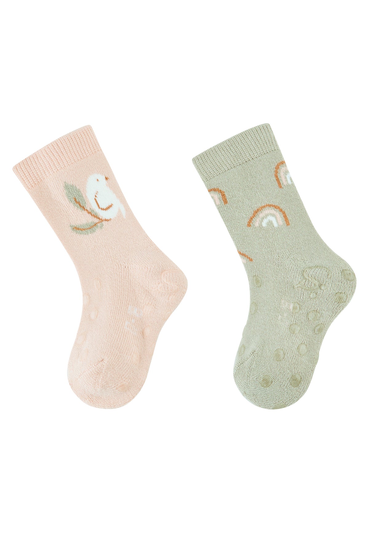 ABS crawling socks double pack bird & rainbow ★ | sterntaler.com